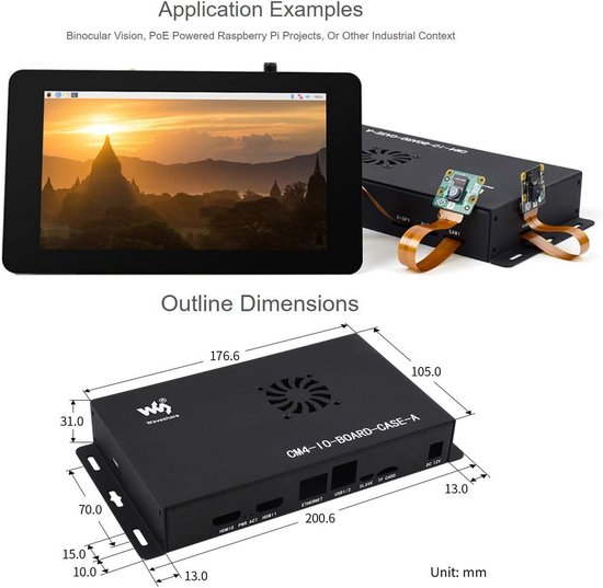 Aluminium Koelbehuizing met Ventilator voor Raspberry Pi Compute Module ...