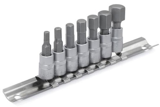 Hex Bit Socket Set 1/4" Drive - 7 Stuks Metrisch 4mm - 12mm | bol
