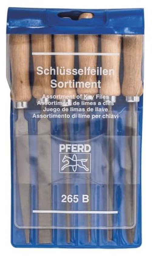 Sleutelvijlset 100 mm - 6 vijlen in kunststof tas voor lichte ...