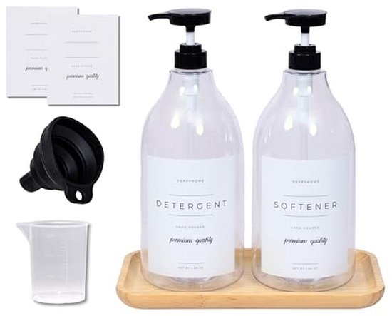 Vloeibare Wasmiddeldispenser en Decoratieve Containers voor Wasruimte ...