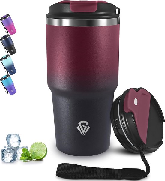 Thermobeker To-Go met Draagriem voor Warme en Koude Dranken | bol