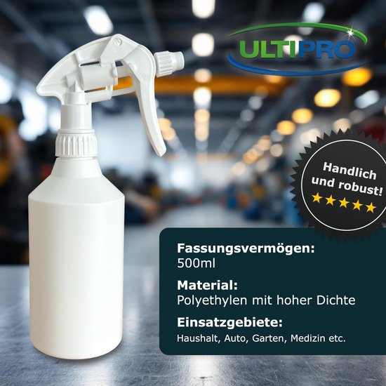 Professionele Spuitfles 500 ml met Verstelbare Spraykop - Chemisch ...