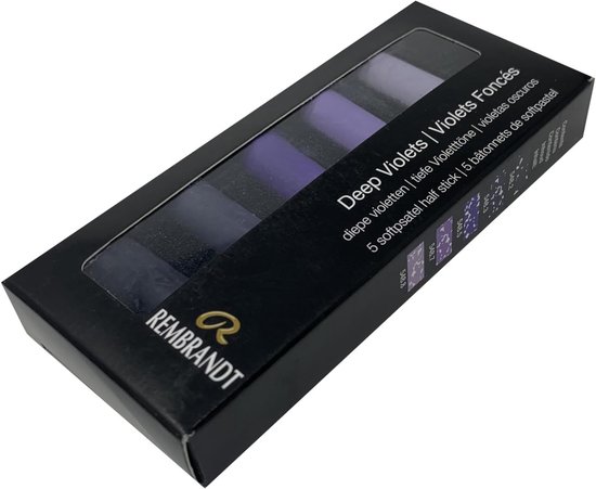 Professionele Zachte Pastelkrijtjes Intens Violet - Set van 5 Halve ...