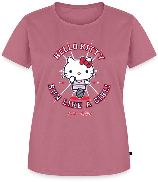 Hello Kitty Run Like A Girl Premium T Shirt Dames | bol