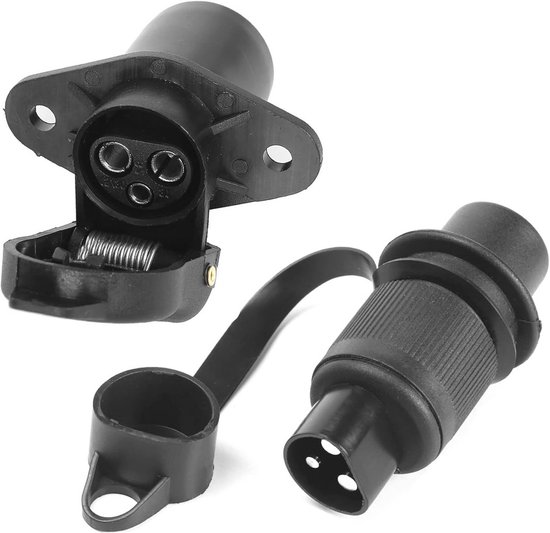 12V 3-Pins Aanhangwagen Stekker en Aansluiting Adapter voor Caravan ...