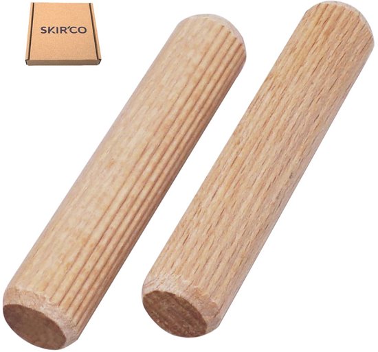 Houten pluggen 6 x 20 mm - 300 stuks - Gegroefde houten deuvels voor ...