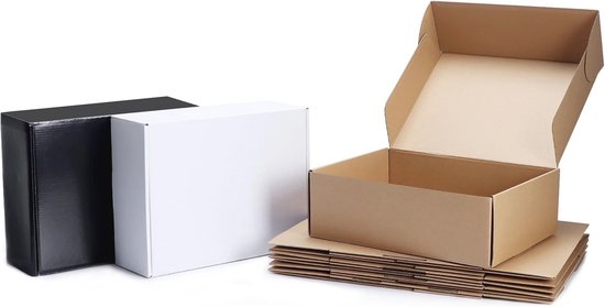 Kartonnen Opbergdozen Set van 18 Stuks in 3 Kleuren - Zwart, Wit en ...
