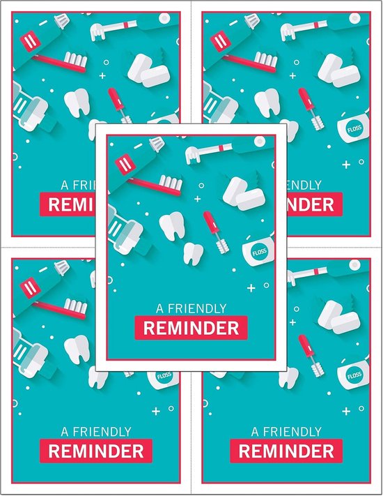 500 Ansichtkaarten Laser Tandheelkundige Afspraak Herinnering Kaartjes ...