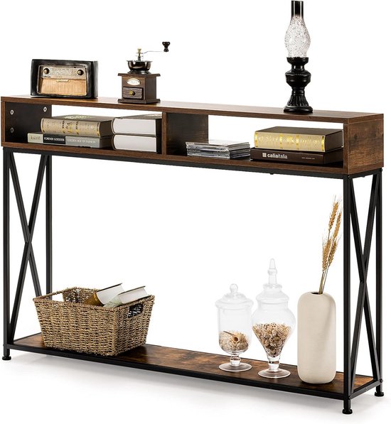 Smal Rechthoekig Dressoir voor Hal en Woonkamer - Vintage Console Tafel ...