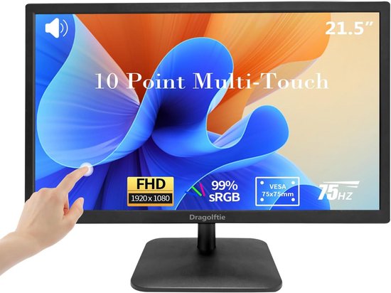 21.5 inch Touchscreen Monitor FHD 1920x1080PC Geïntegreerde Speakers ...
