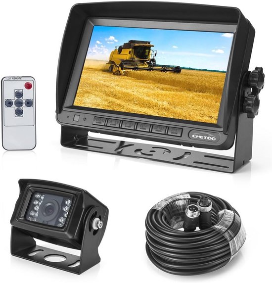Achteruitrijcamera met 7 inch LCD Monitor en 18 IR LED's - Waterdicht ...