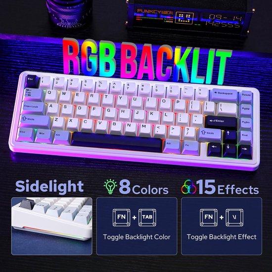 EPOMAKER x AULA F65 65% Layout Keyboard, Custom Keyboard Gasket Mount ...