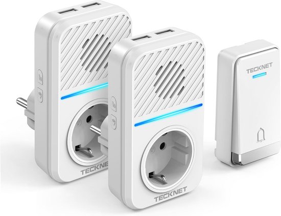 Draadloze Deurbelset met 2 Ontvangers en IP65 Bescherming, 400 m Bereik ...