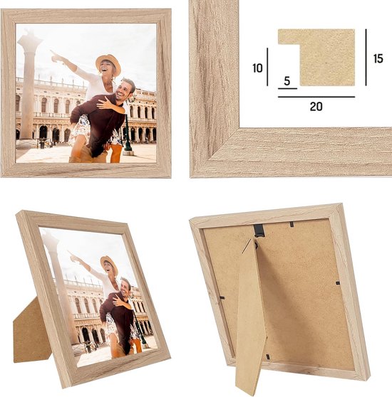 Foto Lijst 20x20 cm - 2-Pack | Hoogwaardige Lijst voor Wand- en ...