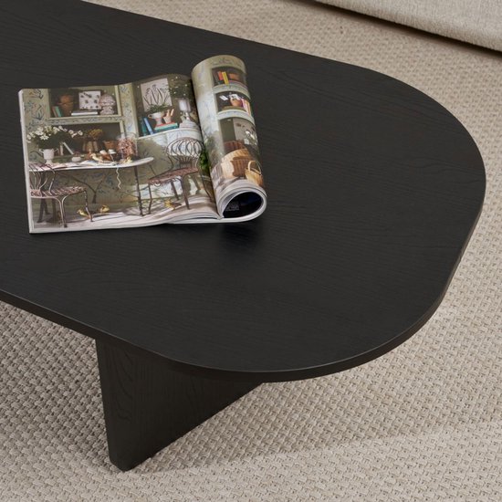 Houten salontafel "Ovalis" - 130 x 65 x 40 cm - Eik | bol