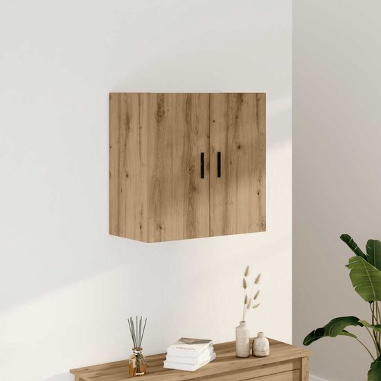 Wandkast | Hangkast | Muurkast | Opbergkast 60x31x60 cm bewerkt hout ...
