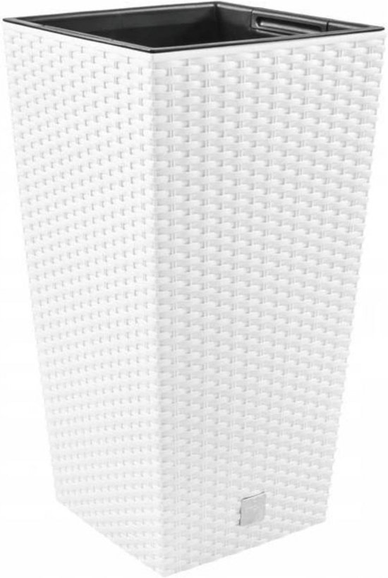 Stijlvolle Rotanlook Bloempot 26 x 26 x 50 cm voor Binnen en Buiten | bol