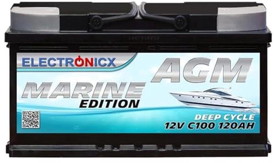 AGM Accu 120Ah 12V – Onderhoudsvrije Accu voor Camper, Boot, Caravan en ...