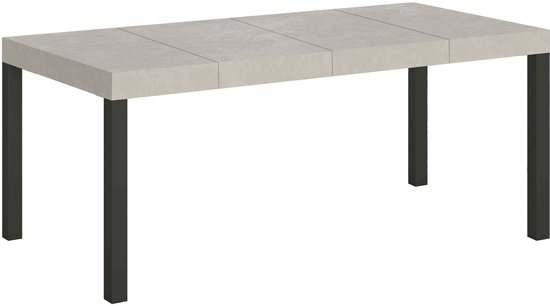 Uitschuifbare tafel 90/246x90 cm Everyday Premium kasjmier antraciet ...