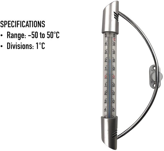 Decoratieve Buiten Thermometer voor Tuin, Muur en Kas - Nauwkeurige ...