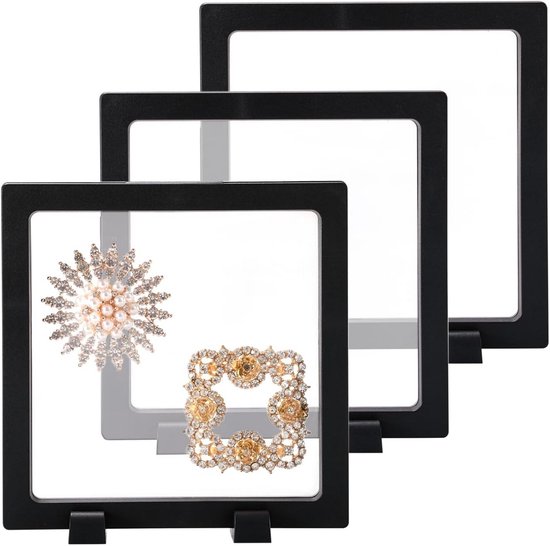 3 Stuks Zwevende Display Frames voor Munten, Medailles en Sieraden ...