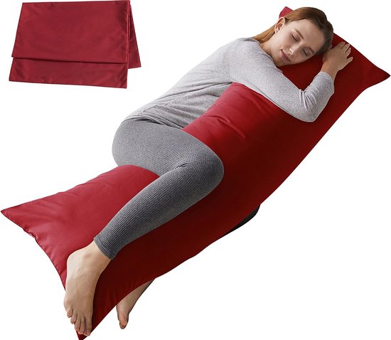 Comfortabel Lang Lichaamskussen (20x54 inch) met Afneembare Kussensloop ...