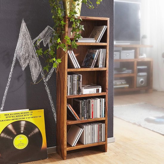 CD Rek van Massief Hout - Opbergplank voor 100 CD's met 5 ...