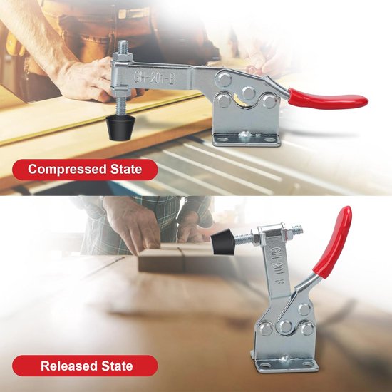 Snelspanners Set van 4 voor Houtbewerking en Lassen - 90 kg Draagkracht ...