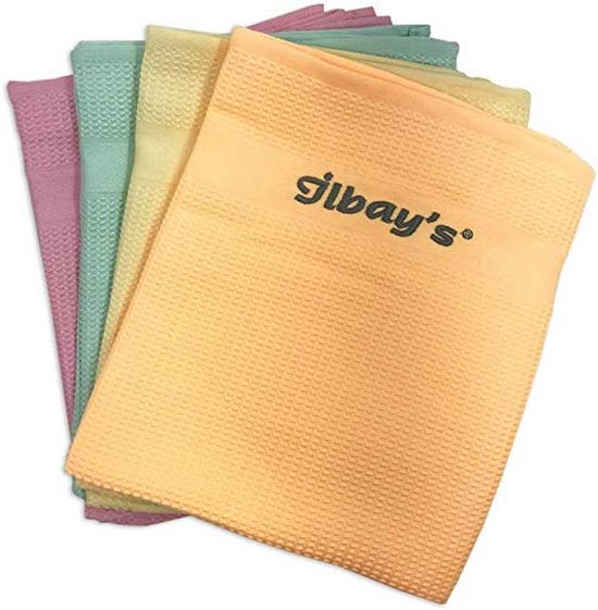 Microvezel-poetsdoeken 4 stuks - Streeploos en Ultra Absorberend | bol