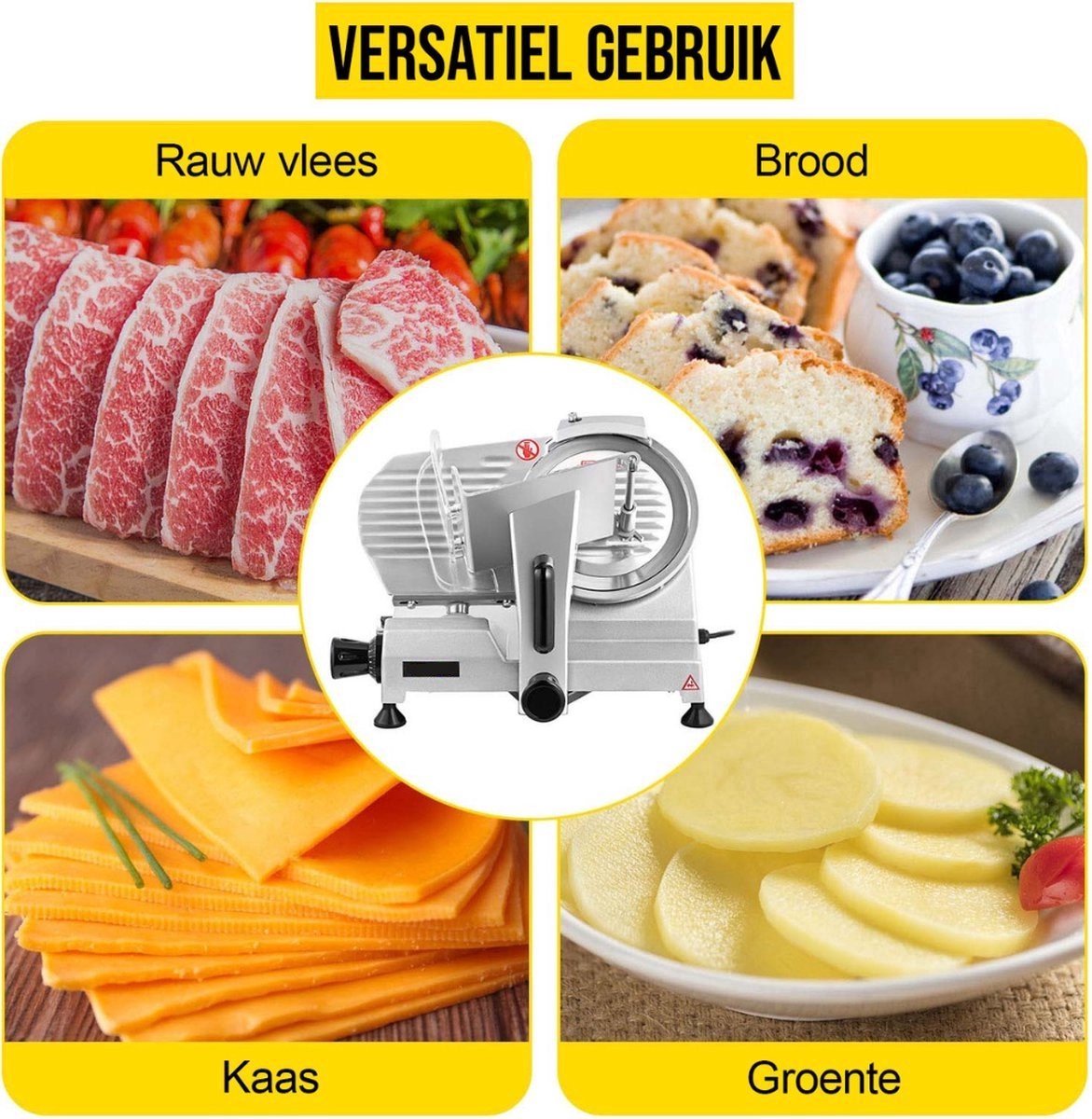 Bolture Vleessnijmachine voor Thuis - Vleeswaren Snijmachine ...
