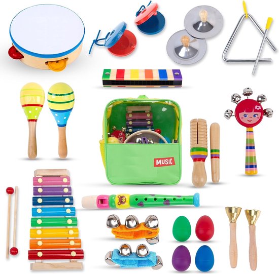 Kinder Muziekset - 24 Stuks - voor Peuters van 3-5 jaar - Baby Houten ...