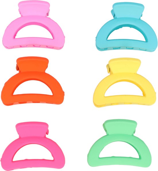 Haarspeld Klemmen Klein Open Vorm Rond 2,5cm Felle Kleuren 6 Stuks ...