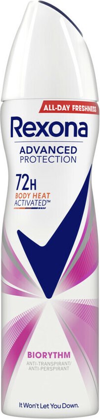 Rexona Deodorant Spray Advanced Protection Ultra Dry Biorythm 150 ml | bol