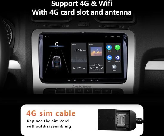 Seicane 2din Android 13 Auto Multimedia Speler Voor... | bol