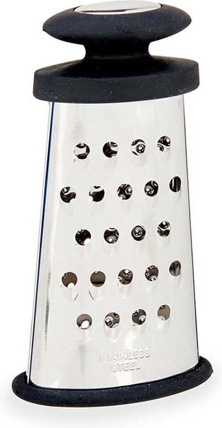 Kinvara Keuken rasp met zwart ergonomisch handvat - 2-zijdig - zilver ...