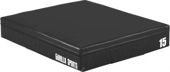 Gorilla Sports Plyo Box - 15 cm - Zwart - PVC - Jump box | bol