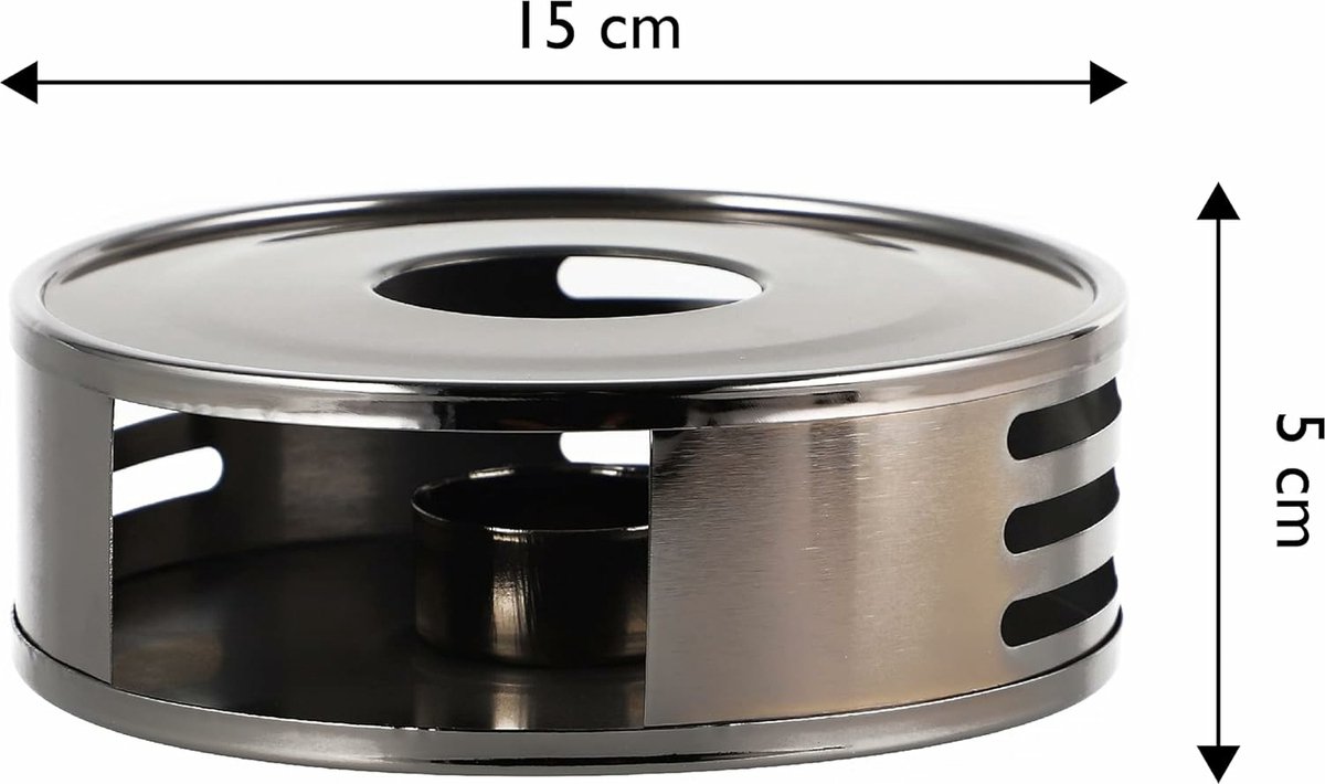 Rechaud Warmhoudplaatje Waxinelichthouder - ⌀15x5 cm - RVS | bol