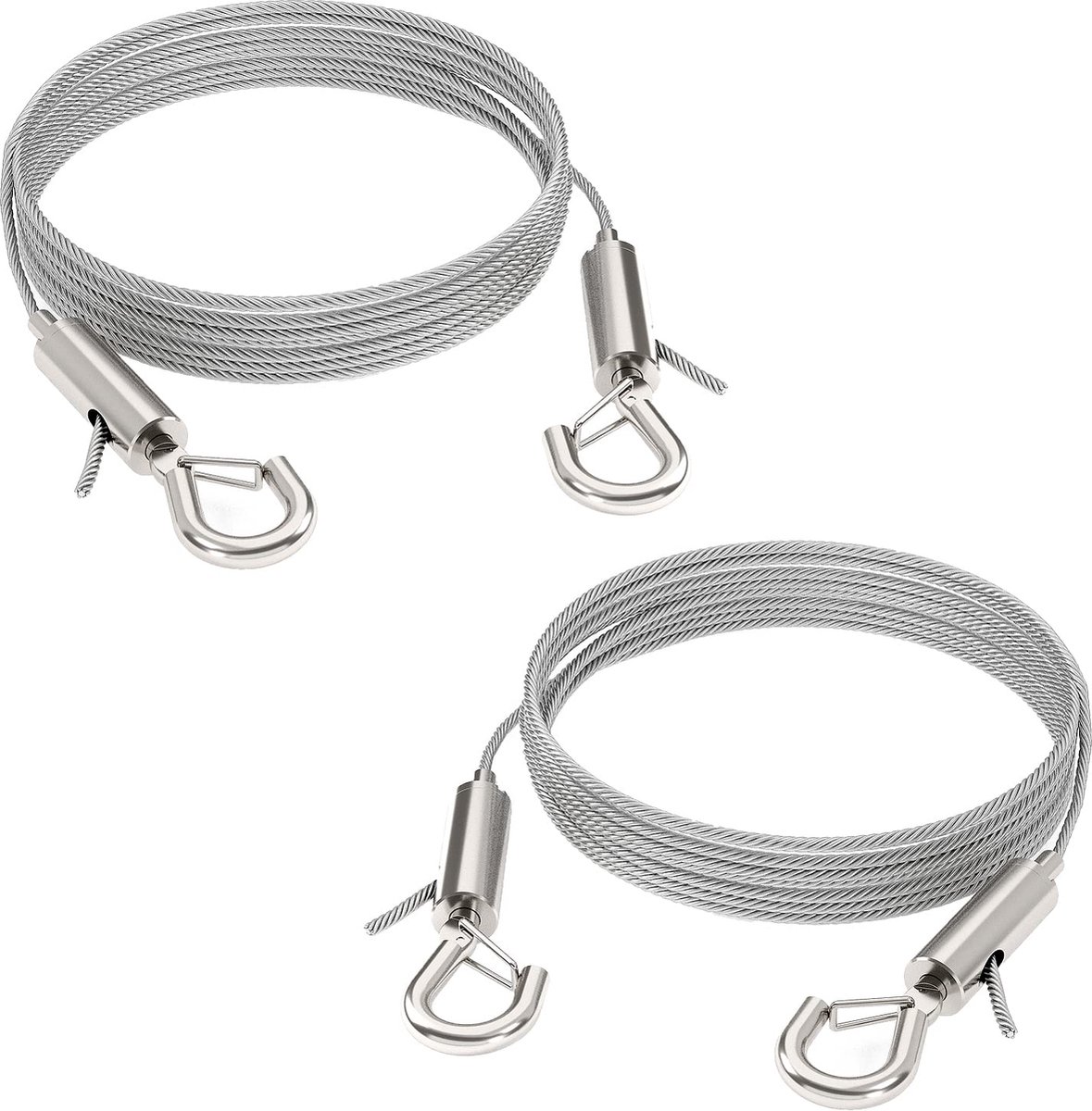 2 stuks roestvrij stalen draad touw automatisch draad touw met slot 2 ...