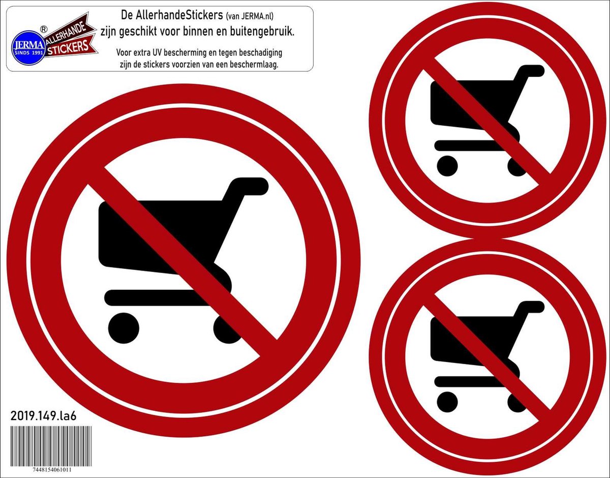 Geen fietsen plaatsen sticker set van 3 stuks | bol