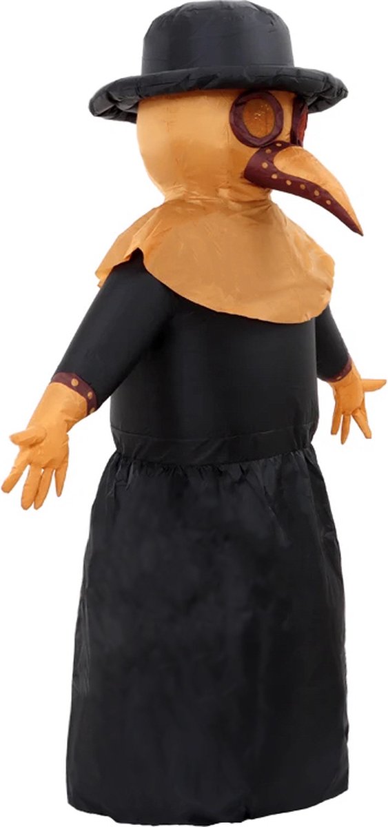 KIMU® Opblaas Kostuum Pestdokter - Opblaasbaar pak - Pestdokterpak ...