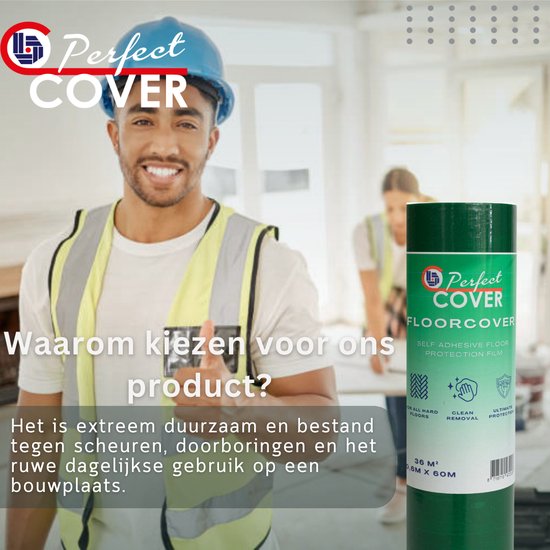 Perfect Cover Vloerfolie 60CM x 60M - Vloerbescherming - Stucloper ...