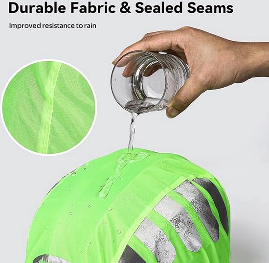 Reflecterende Muts voor Helm - Fietshelm Regenhoes - Waterdicht - Geel ...