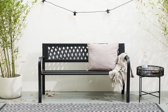 LIFA GARDEN - Stalen Tuinbank - Buitenbank voor 2 Personen - Slijtvast ...