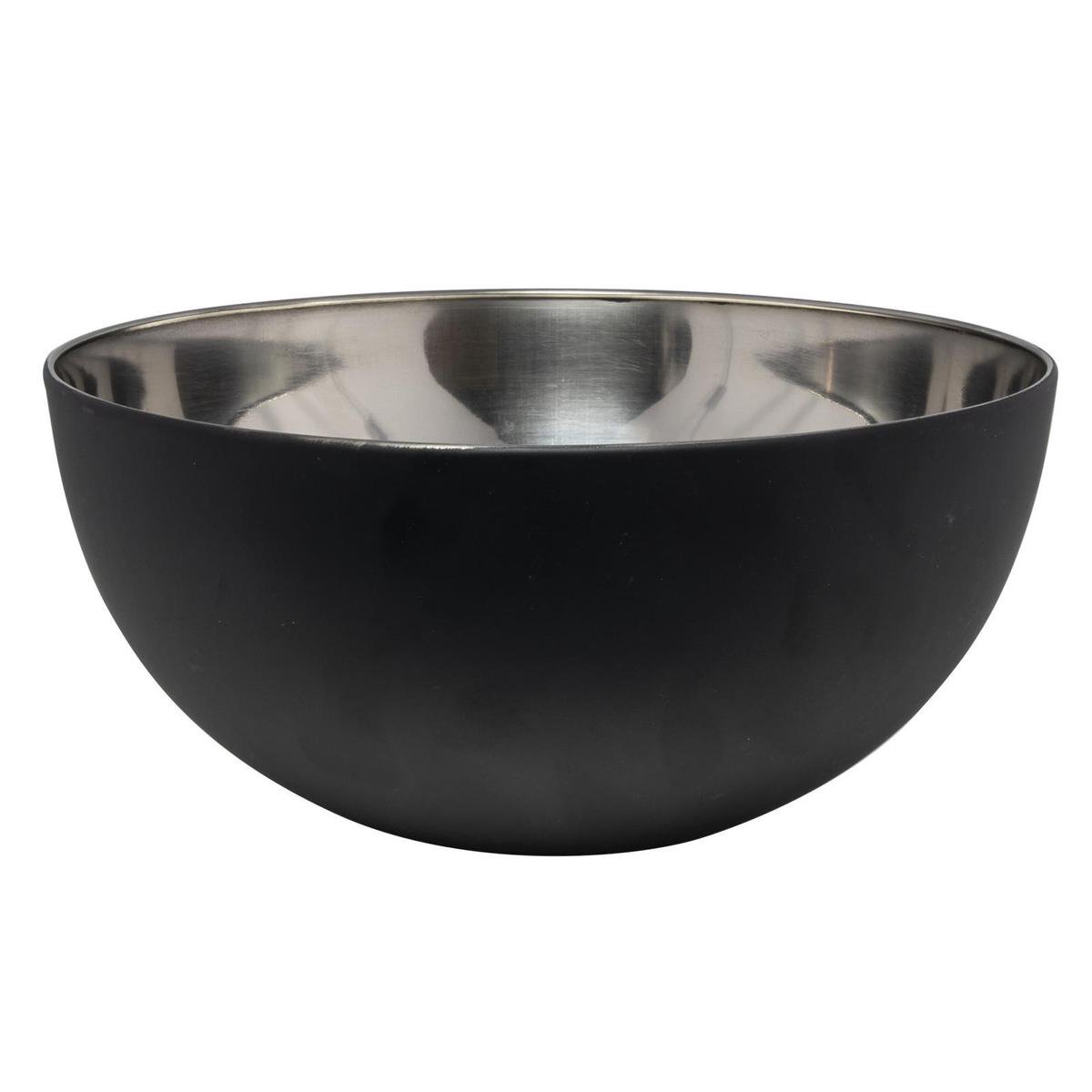 3x saladiers / bols inox 23 cm noir mat - saladier inox | bol.com