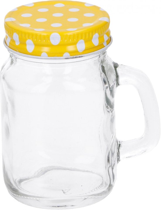 Cuisine Elegance Drinkglas Met Deksel 120 Ml Glas Transparant geel Cuisine Elegance Drinkglas Met Deksel 120 Ml Glas Transparant geel