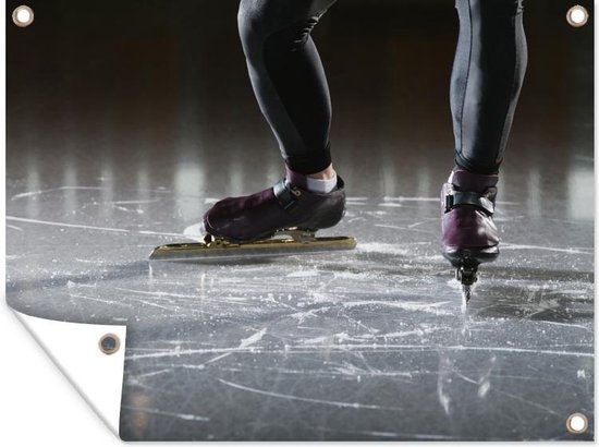 Tuin decoratie De schaatser op het ijs - 40x30 cm | bol.com