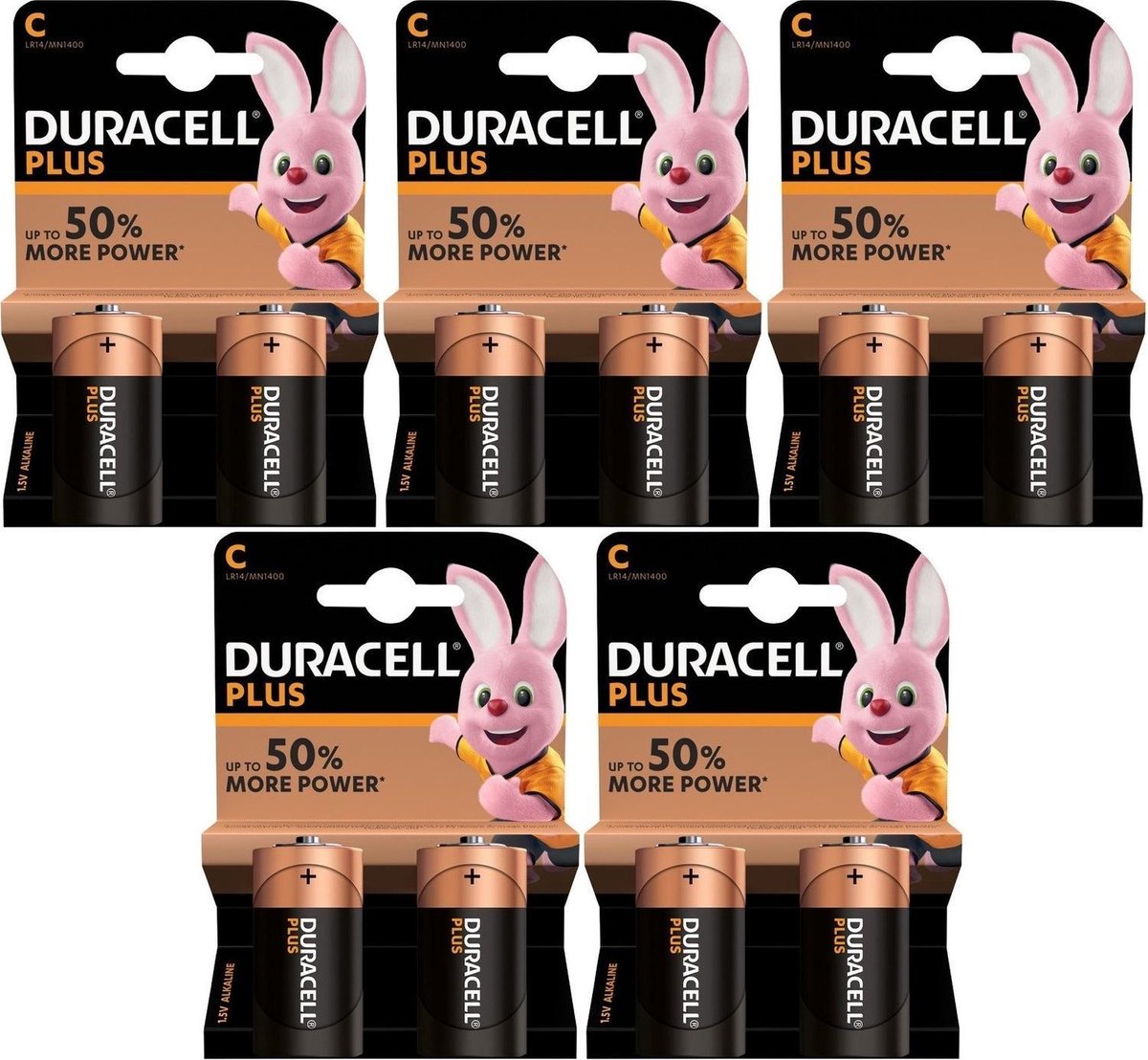Set van 10x Duracell C Plus batterijen 1.5 V - alkaline - LR14 MN1400 ...
