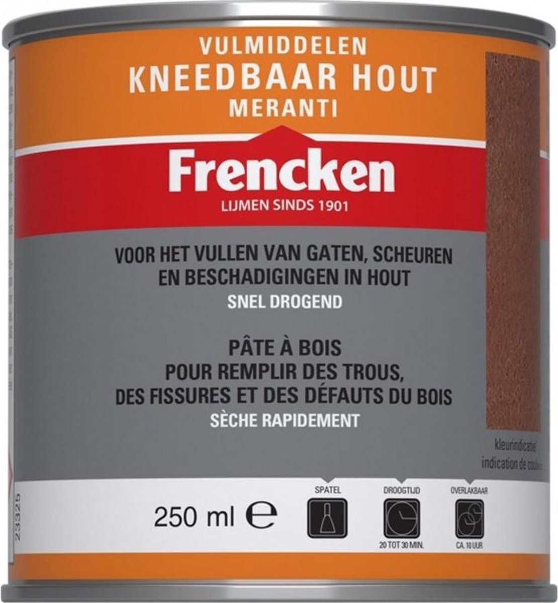 Frencken kneedbaar hout - CL - 250 ml - meranti / merbau | bol