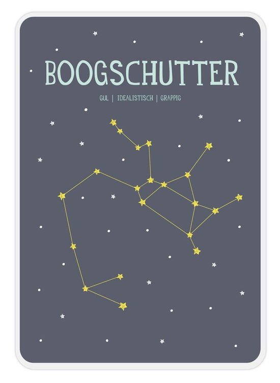 Milestone - Sterrenbeeld Posterkaart - Boogschutter | bol.com