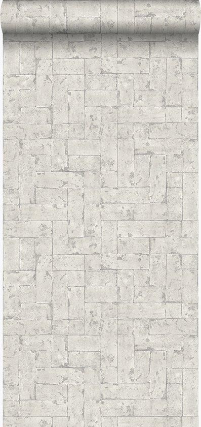 Origin Wallcoverings behang bakstenen donker beige - 347569 - 53 cm x ...